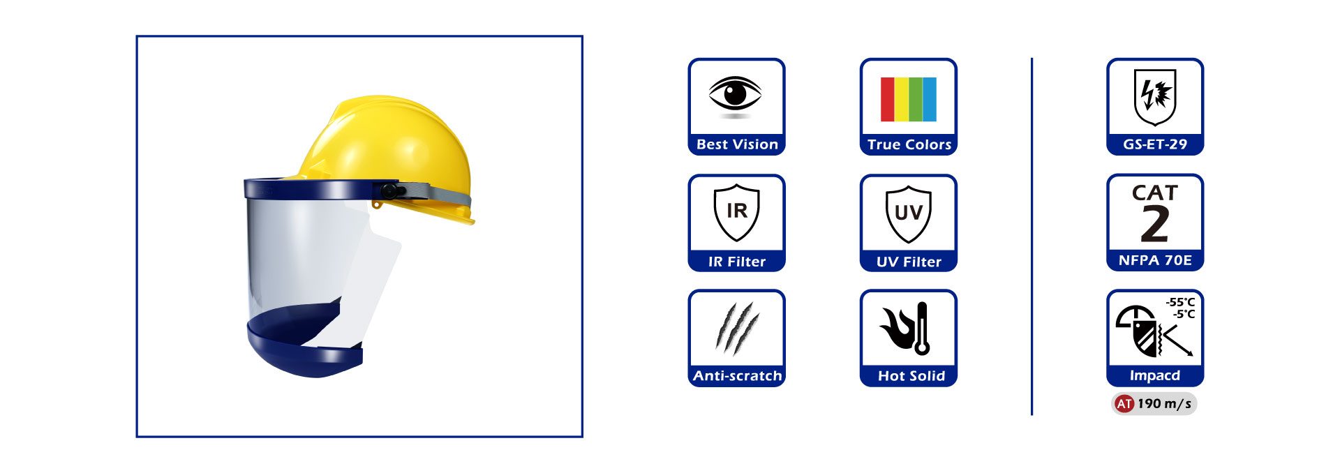 BLUE EAGLE｜Arc Flash Face Shield - Blue Eagle